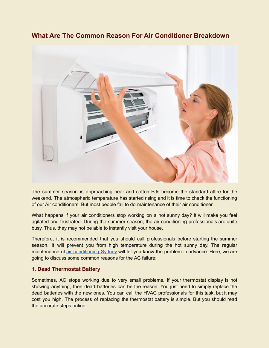 What Are The Common Reason For Air Conditioner Breakdown by geminair ...
