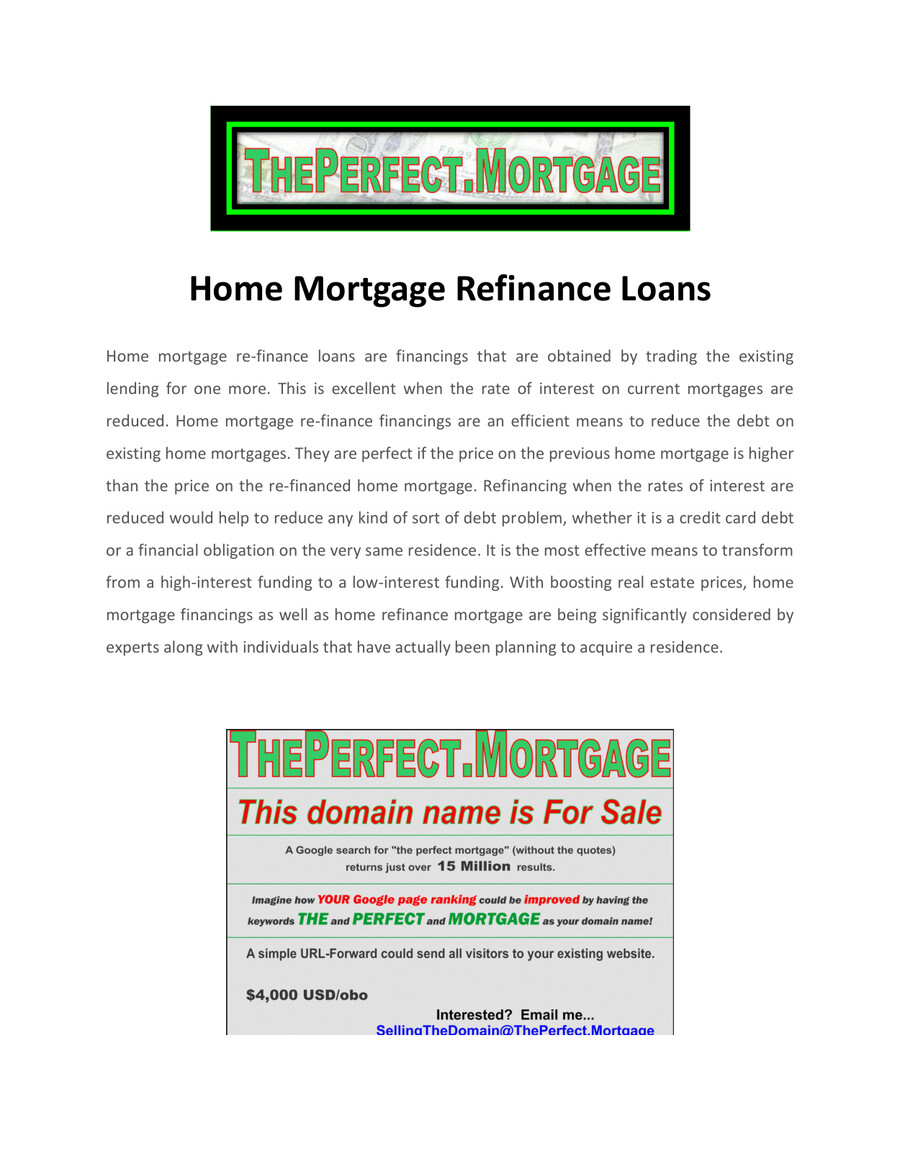 Best Rated Mortgage Companies - The Perfect Mortgage by The Perfect ...