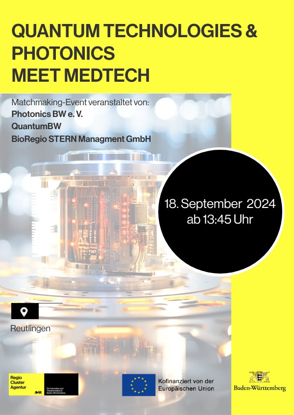 Quantum Technologies & Photonics meet Medtech am 18.09.2024 by... - Flipsnack