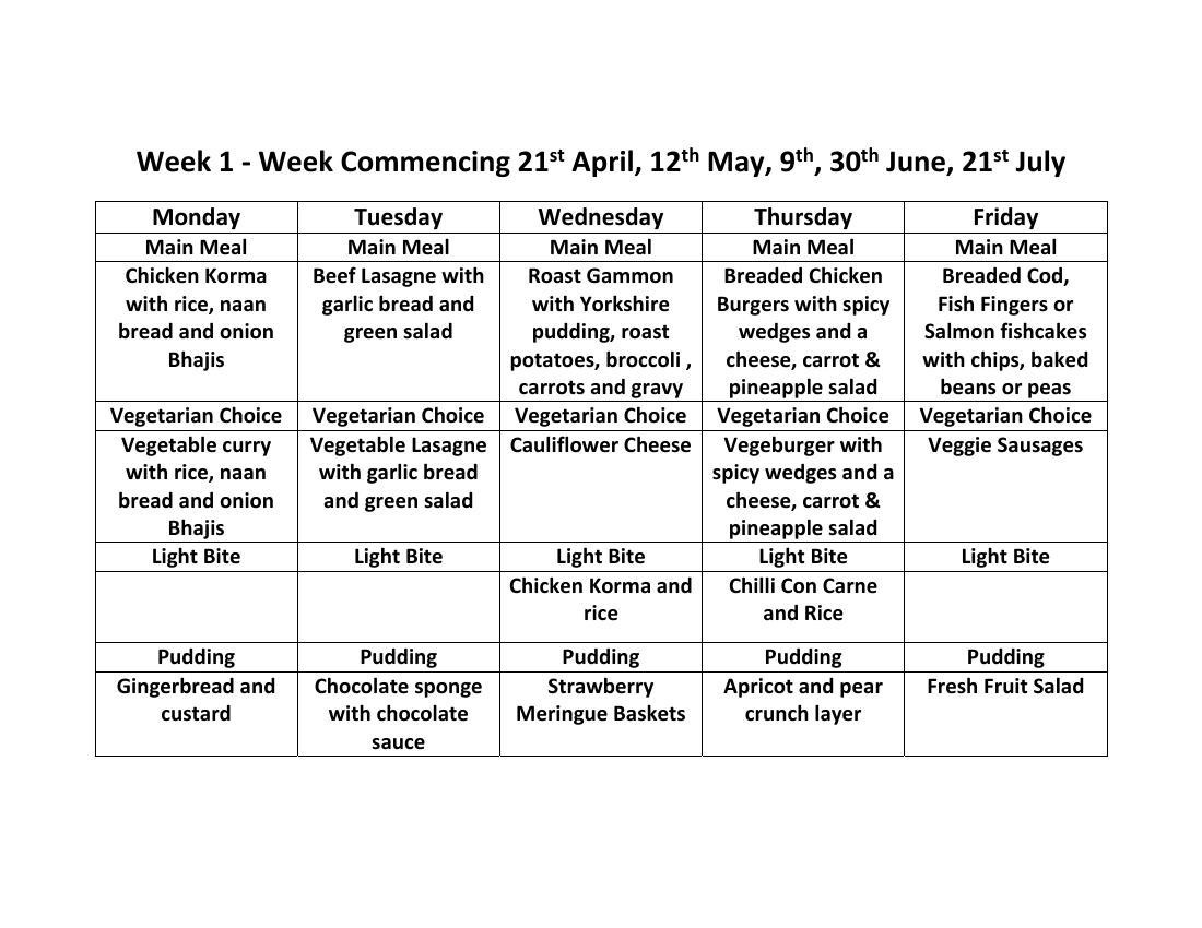 Dining Hall Menu Summer 2014 by Torquay Academy - Flipsnack