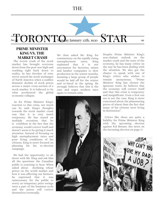 Great Depression newspaper article by Tianna... - Flipsnack