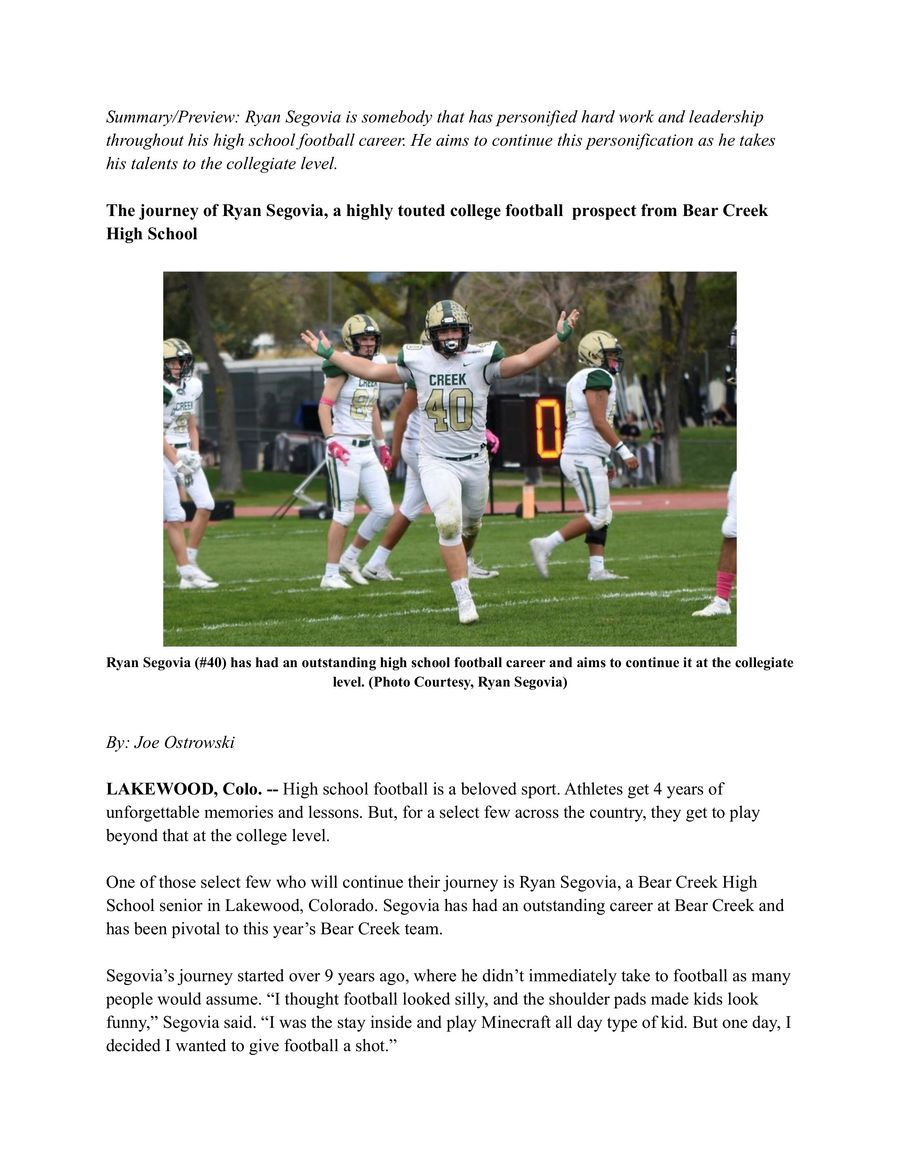 Joe Ostrowski's Published BVM Sports Articles by Joseph Ostrowski ...