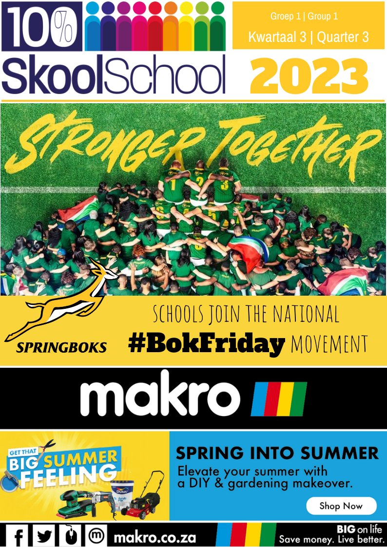 100% Skool / School eMagazine 2023 Term 3 Group 1 by Marelize Kleyn - Flipsnack