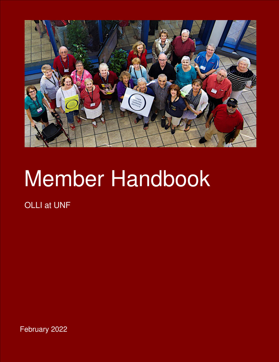 OLLI at UNF Member Handbook by UNF's Division of Continui... - Flipsnack