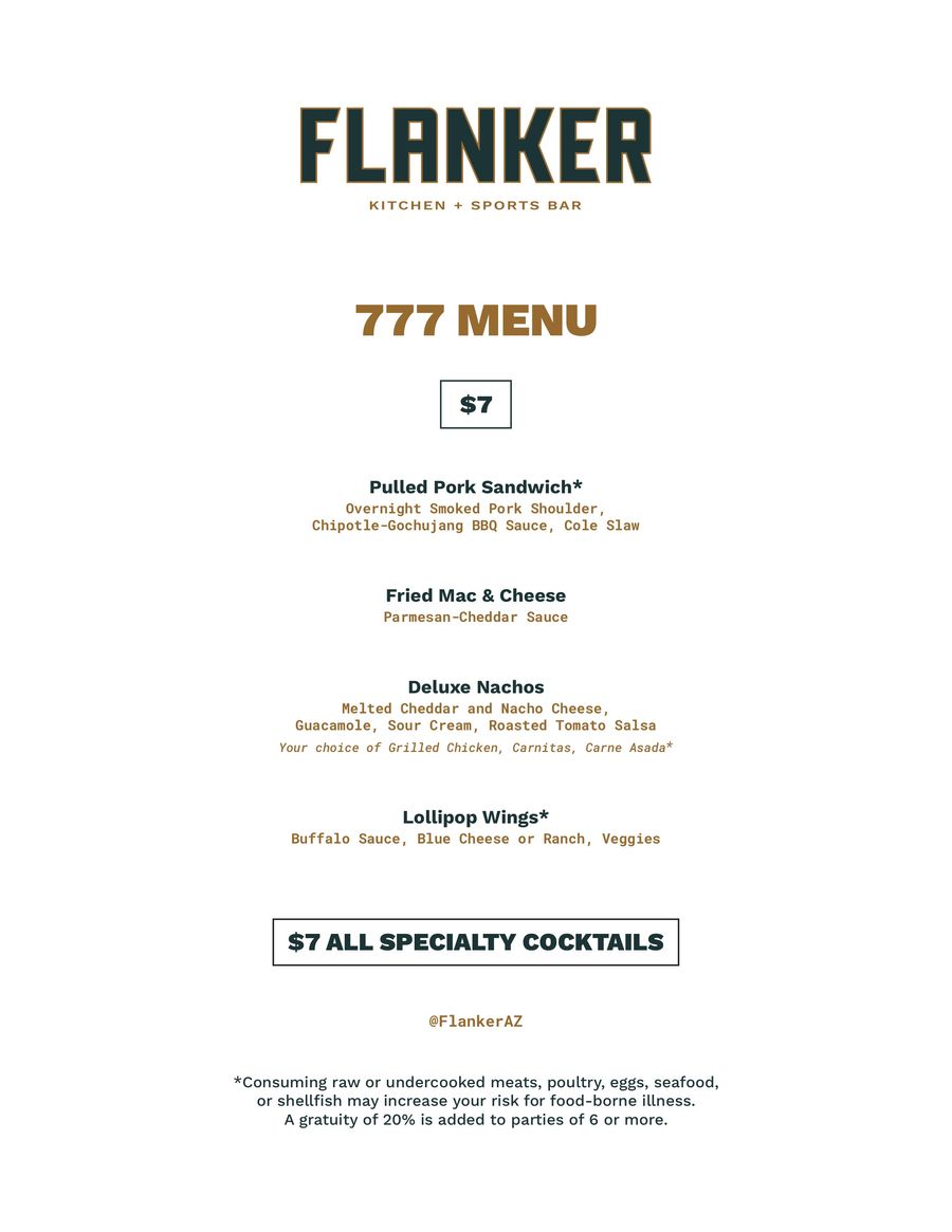 Flanker AZ 777 Menu by CRH - Flipsnack