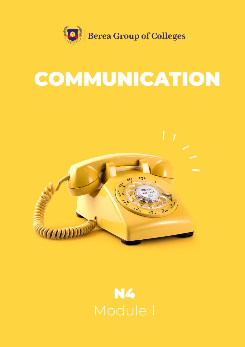 Communication N4 Module 1 by E-Publishing - Flipsnack