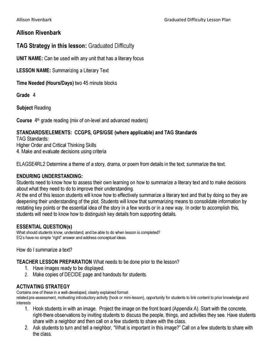 Graduated Difficulty Example by kathleen.searcy - Flipsnack