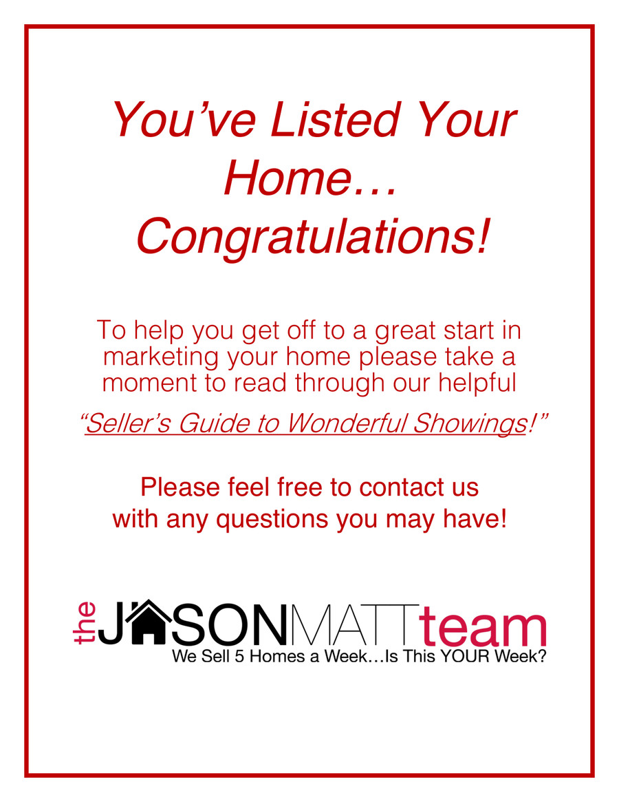 The Jason Matt Team SELLER GUIDE TO GREAT SHOWINGS by Jenna Matt ...