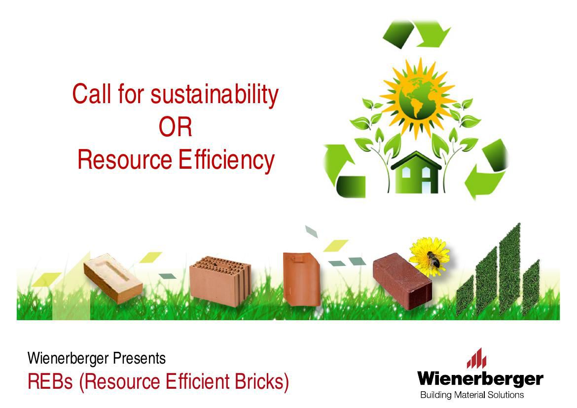 Resource Efficent Bricks- A presentation by Wienerberger, world' by ...