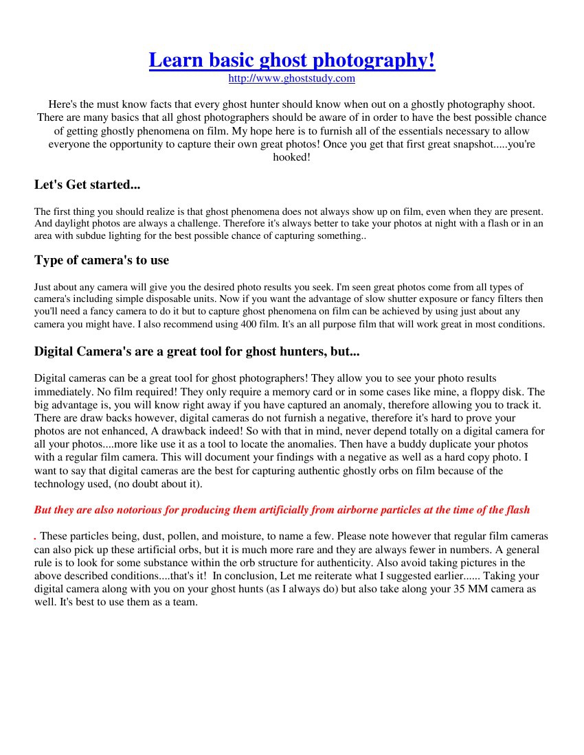 Ghost Hunting Tips by saintdlee - Flipsnack