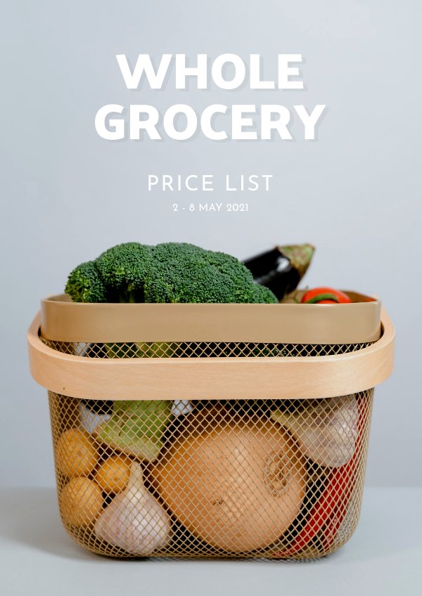 Downloadable Grocery Price List Template by Flipsnack templates - Flipsnack