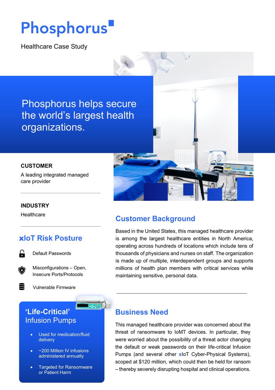 Healthcare - Phosphorus Case Study 2023 by Daniel Craig - Flipsnack