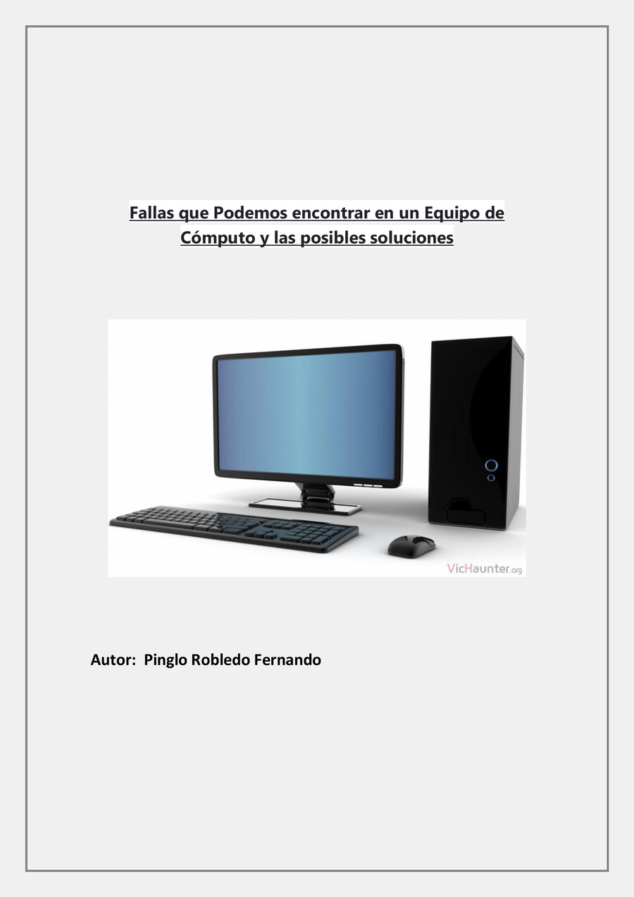 Fallas en un Equipo de Cómputo y las posibles soluciones by - Flipsnack