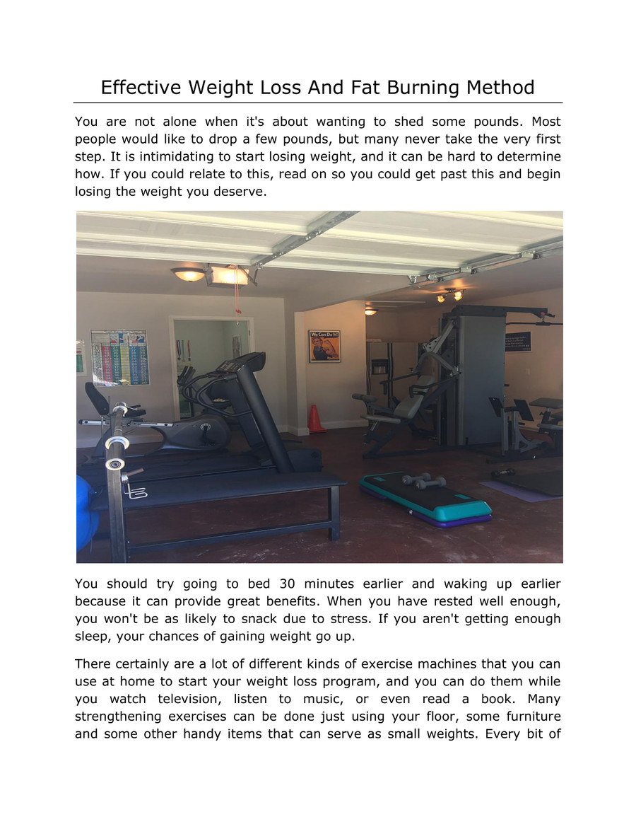 Effective Weight Loss And Fat Burning Method by Fitness by Sheila ...