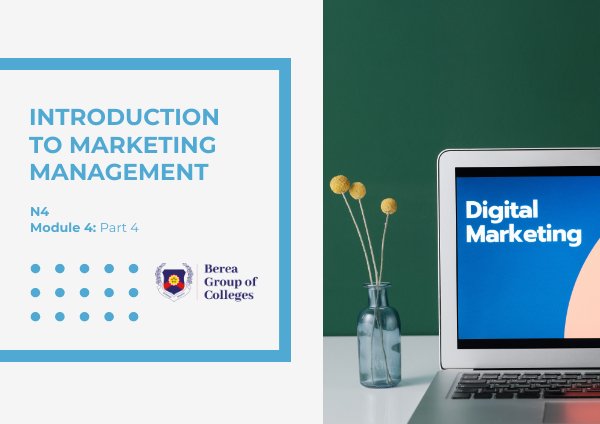 Intro Marketing Management N4: Module 4 - Part 4 by E-Publishing - Flipsnack