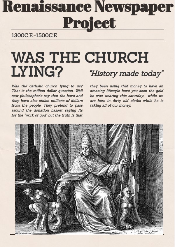 Renaissance Newspaper Project by Jose... - Flipsnack