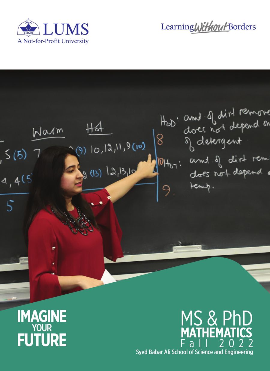 MS & PhD Mathematics by LUMS - Flipsnack