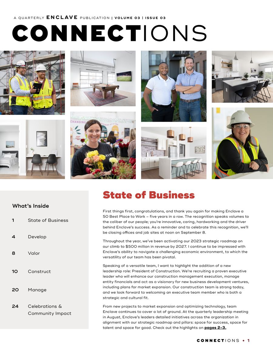 Connections Newsletter_Q3_2023 by Enclave - Flipsnack