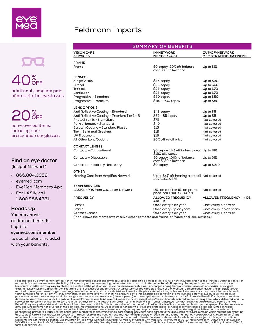 Feldmann - 2023 EyeMed Benefits Summary by NFP - Flipsnack