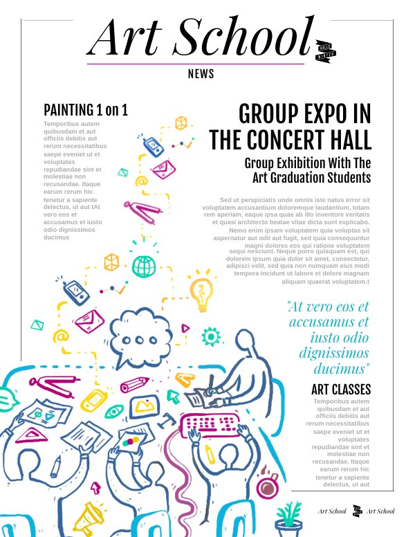 Colorful School Newspaper Template by Flipsnack templates - Flipsnack
