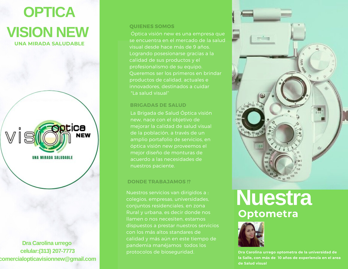 Brochure optica vision by Monik Rojas - Flipsnack