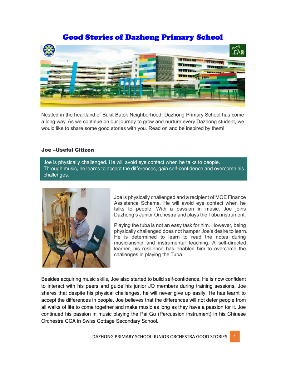 Good Stories of Dazhong Primary School (for Mavis) by - Flipsnack