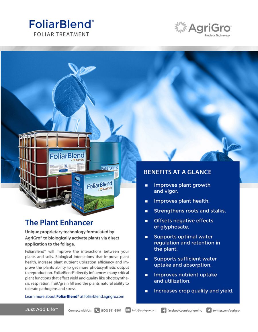 FoliarBlend Flyer by AgriGro Inc - Flipsnack