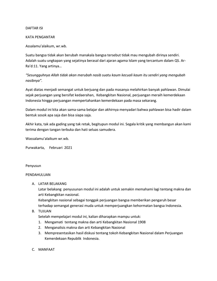 DAFTAR ISI MODUL MARIA by Maria Zahira - Flipsnack