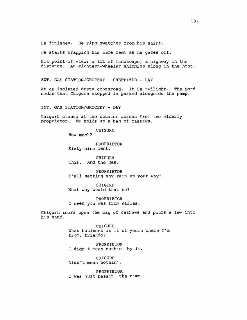 No Country For Old Men script extract by connorekeenorf - Flipsnack