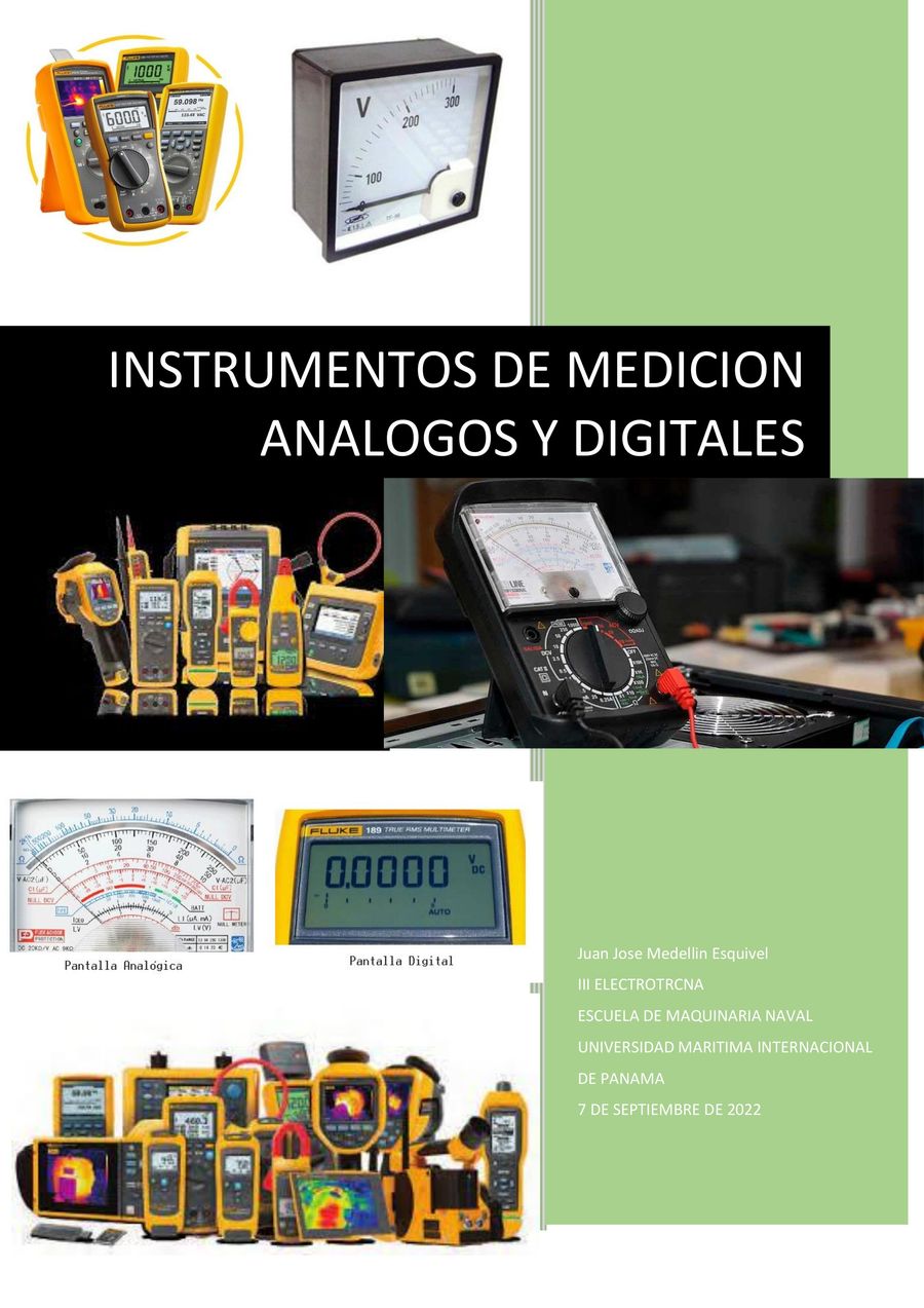 INSTRUMENTOS DE MEDICION ANALOGOS Y DIGITALES by Juanjo Medellin ...