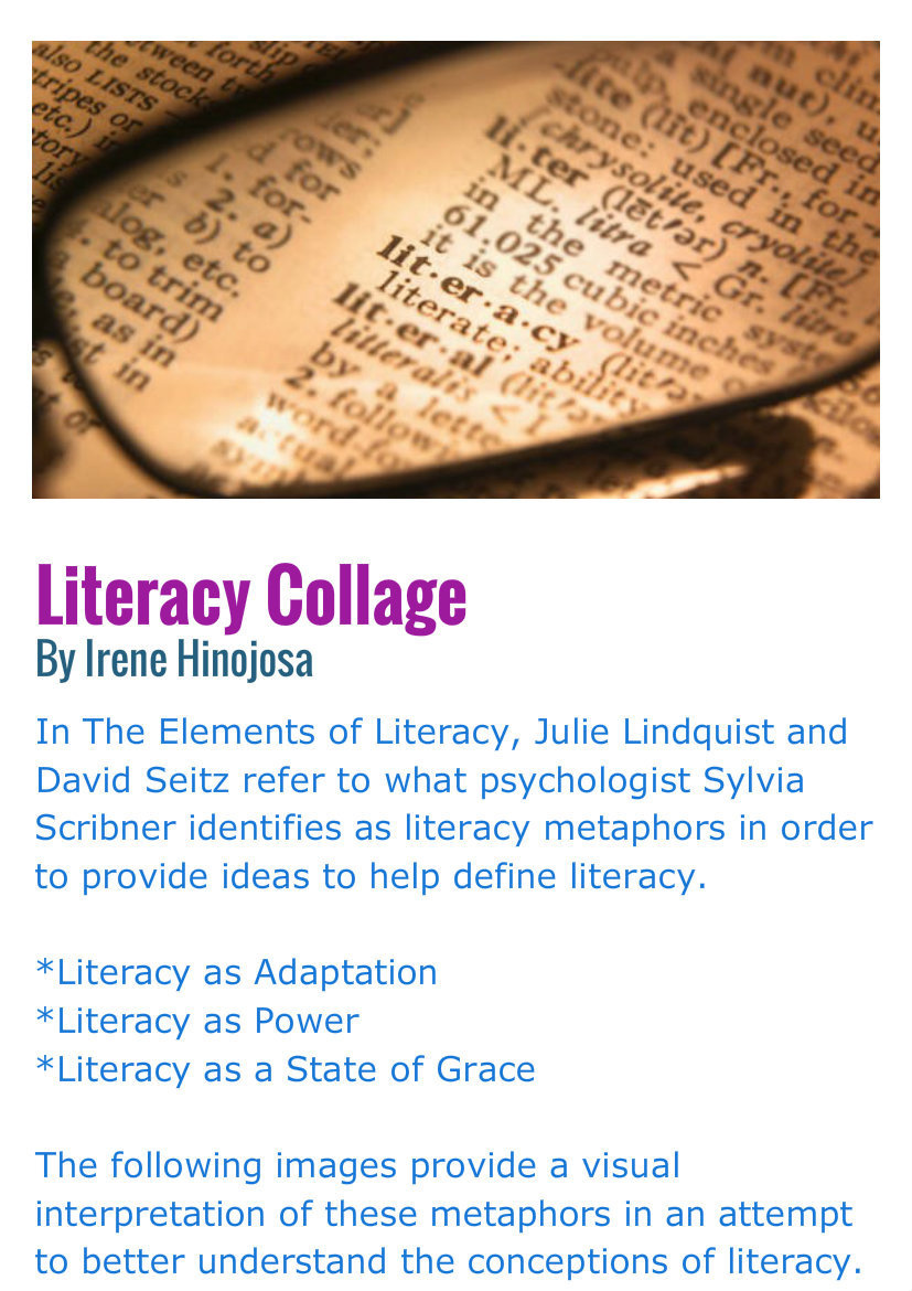 Literacy Collage by Irene Hinojosa - Flipsnack