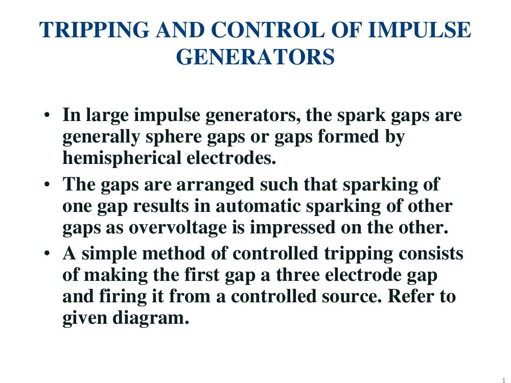 Tripping and Control of Impulse Generator by Fariza Zahari - Flipsnack