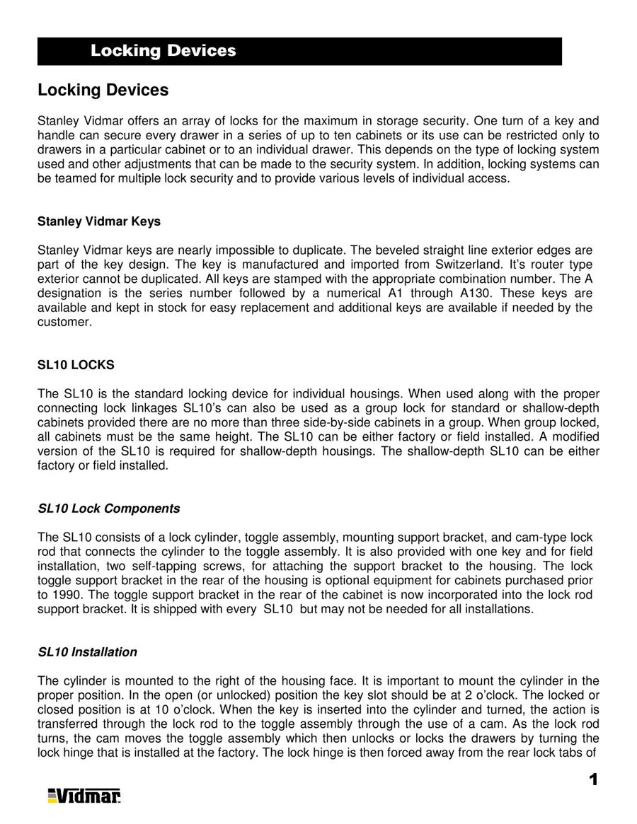 Keyed Lock Installation and Removal Instructions | Vidmar by Smart ...