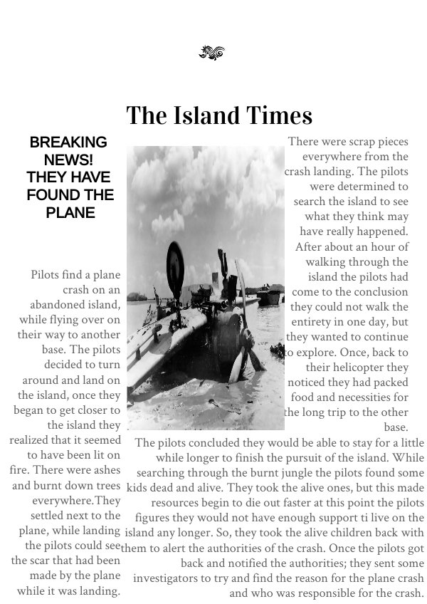 Lord of the Flies Newspaper by bowlingr - Flipsnack