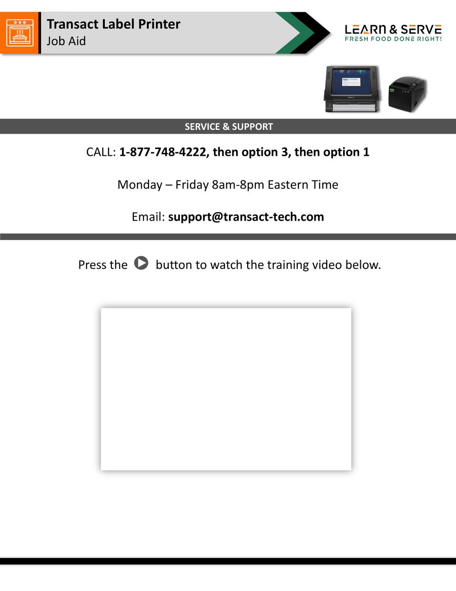 Transact Label Printer by Learn & Serve - Flipsnack