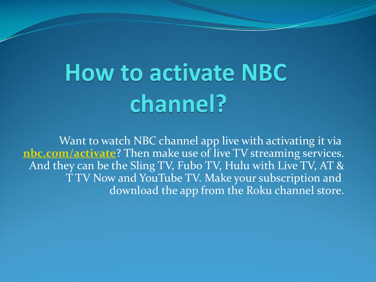 nbc com activate by Rachel Bilson - Flipsnack