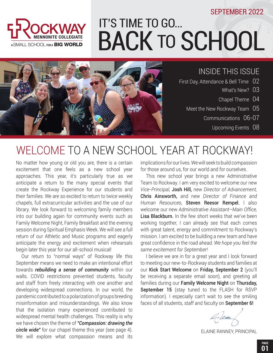 Back-to-School Newsletter 2022 by Rockway... - Flipsnack