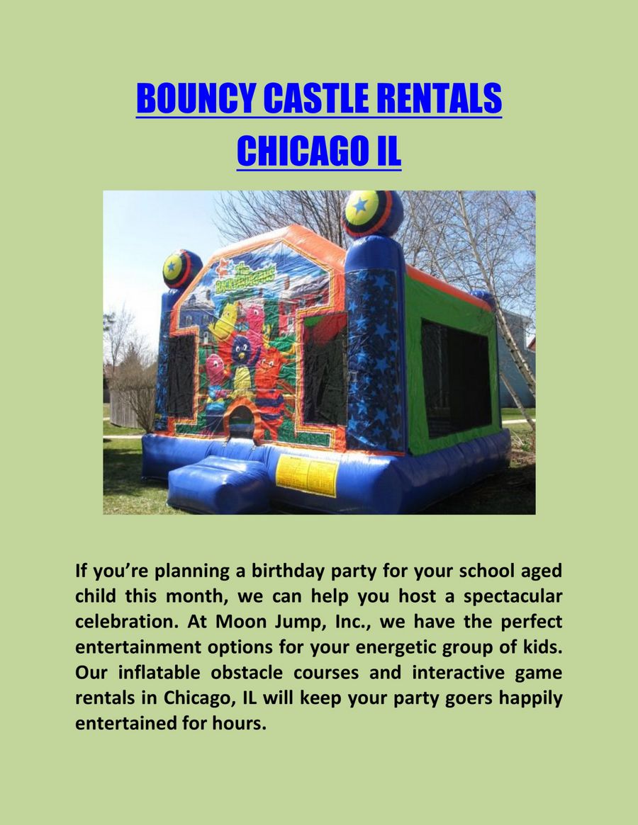 Bounce Houses Chicago IL by Party Rentals... - Flipsnack