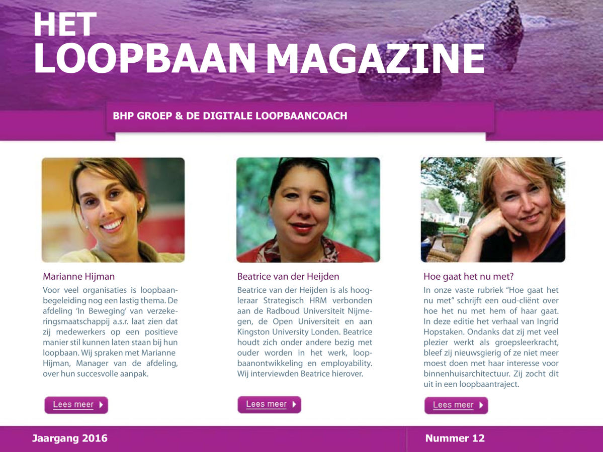 Het Loopbaan Magazine: 12e editie by BHP Groep - Flipsnack