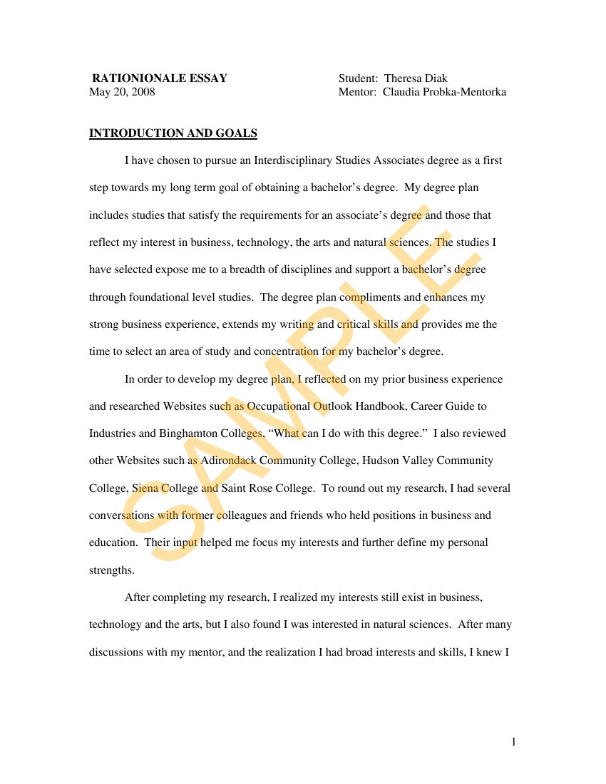 A Rationale Essay by David Wolf - Flipsnack