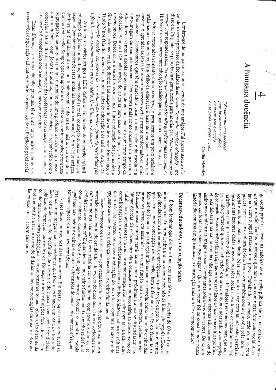 A humana docência - Miguel Arroyo by Isadora Rangel - Flipsnack