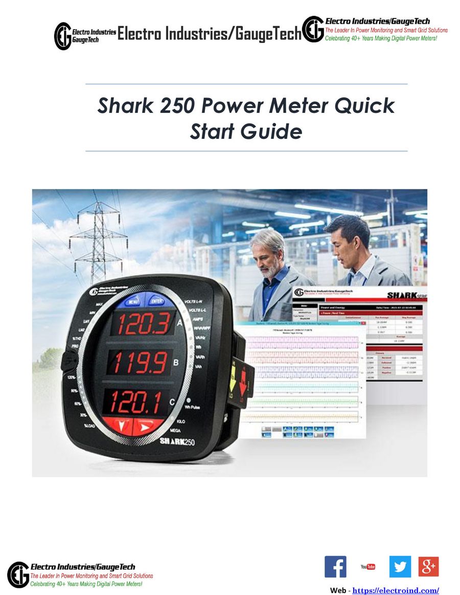 Shark 250 Power Meter Quick Start Guide - PDF by Electro Industries ...