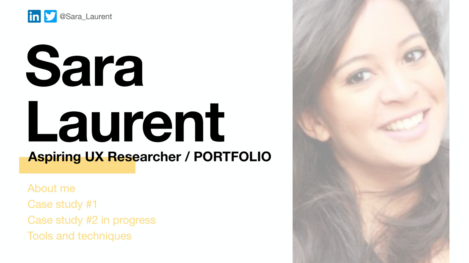 Sara Laurent - Aspiring UX Researcher - Portfolio by - Flipsnack