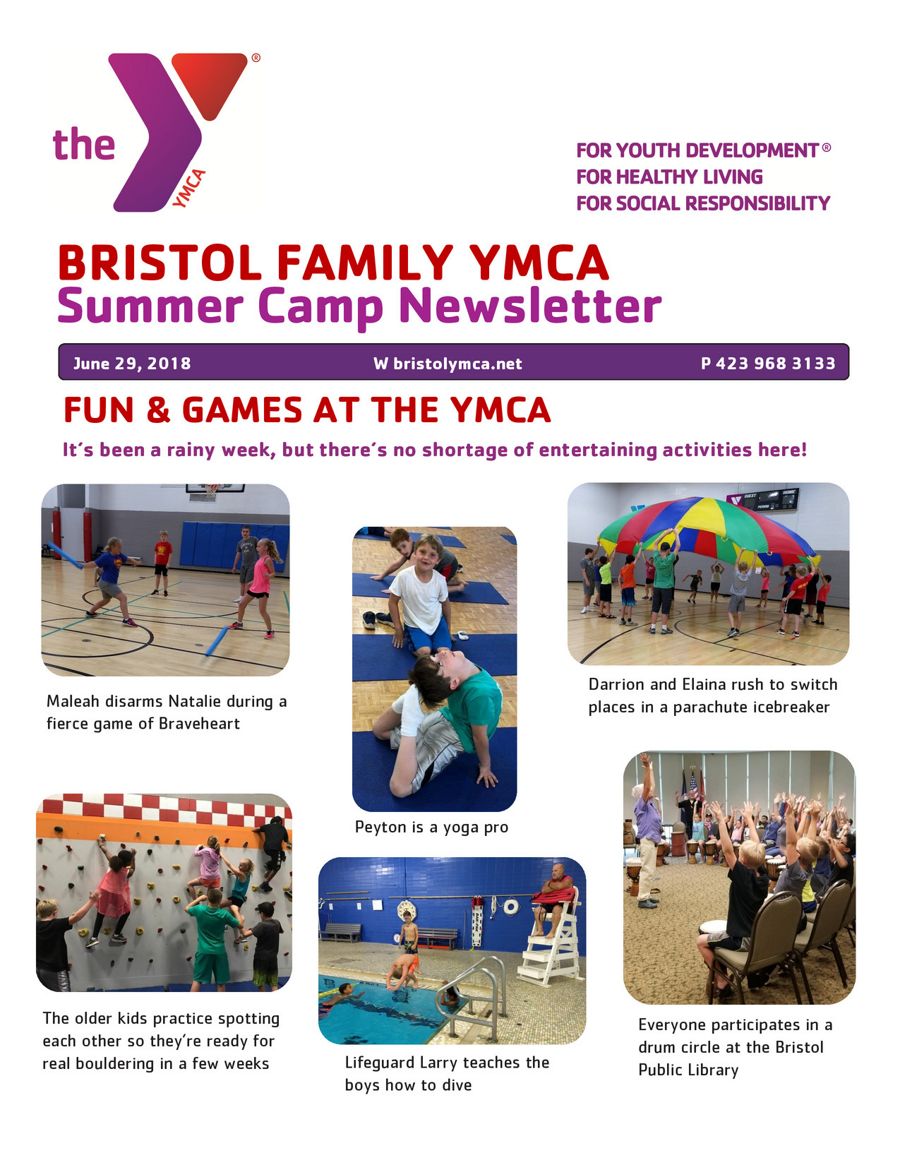 Week 6 Summer Camp Newsletter by Bristol Family YMCA - Flipsnack