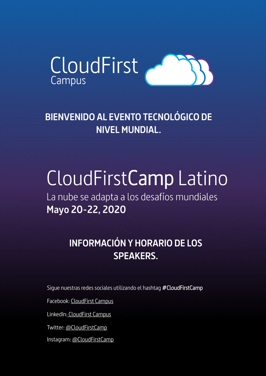 Agenda virtual de CloudFirst Camp Latino 2020 by Cloudfirstcamp - Flipsnack