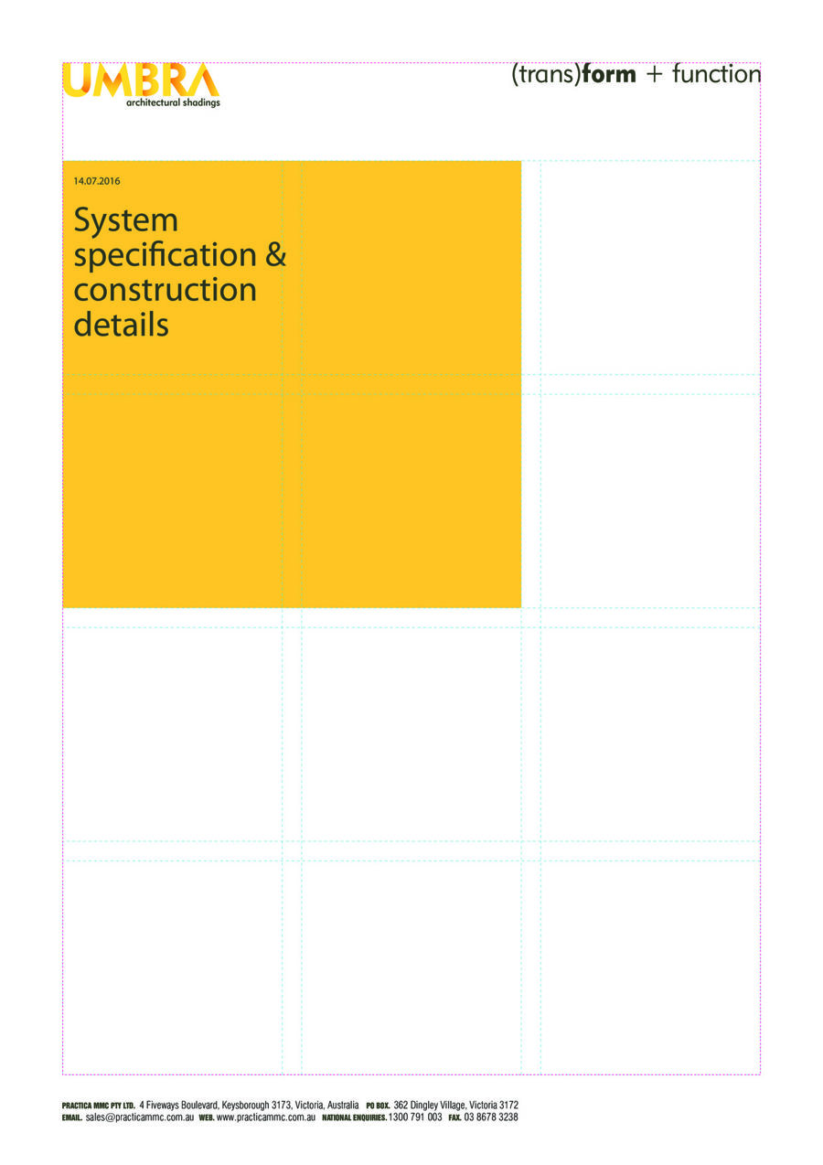 UMBRA System Installation & Construction Details Manual by Practica MMC - Flipsnack