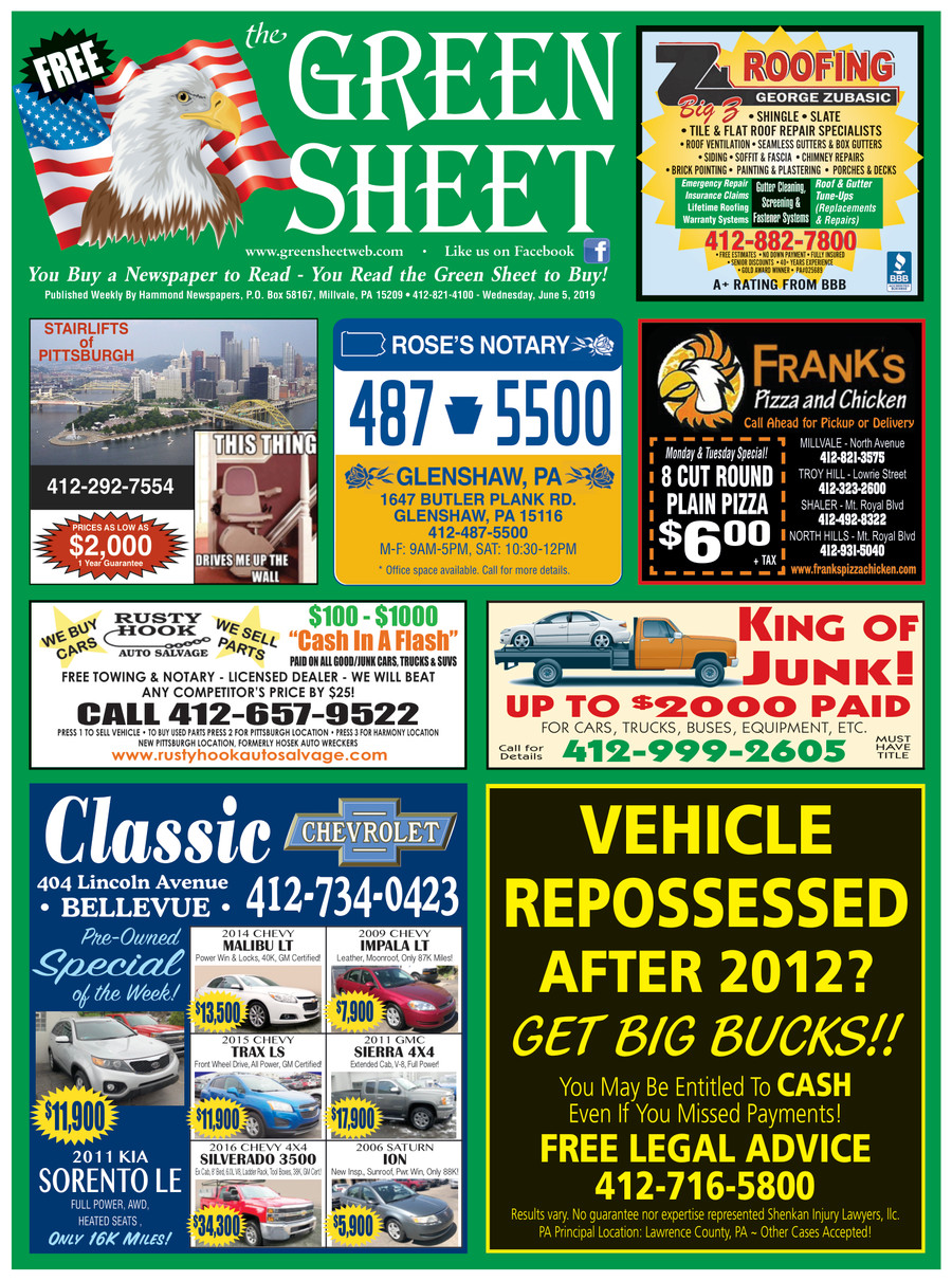 greensheet-6-5-19 by Dan Hammond - Flipsnack