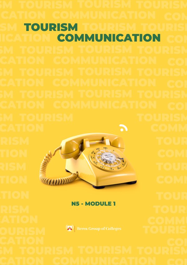 Tourism Communication N5 - Module 1 by E-Publishing - Flipsnack
