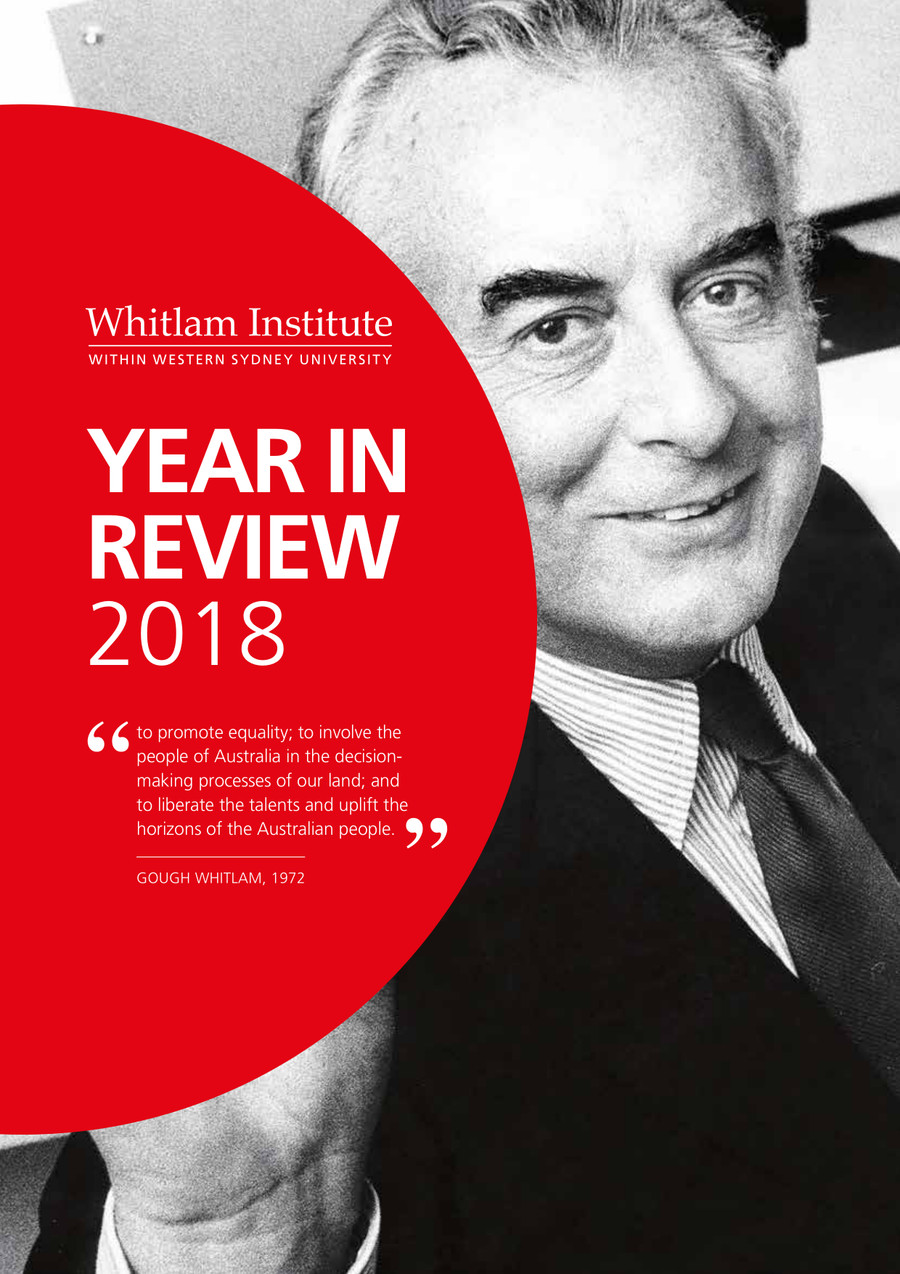 2018 Year in Review by Whitlam Institute - Flipsnack