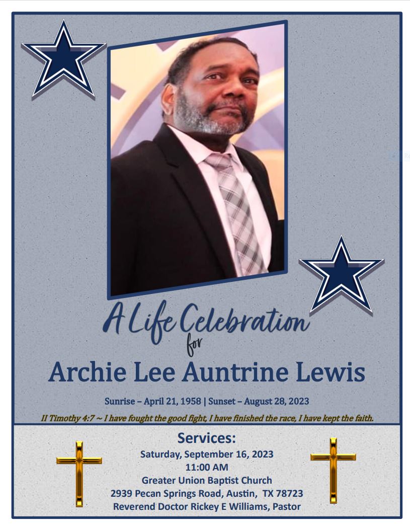 Archie Lewis Funeral Program by A Life... - Flipsnack